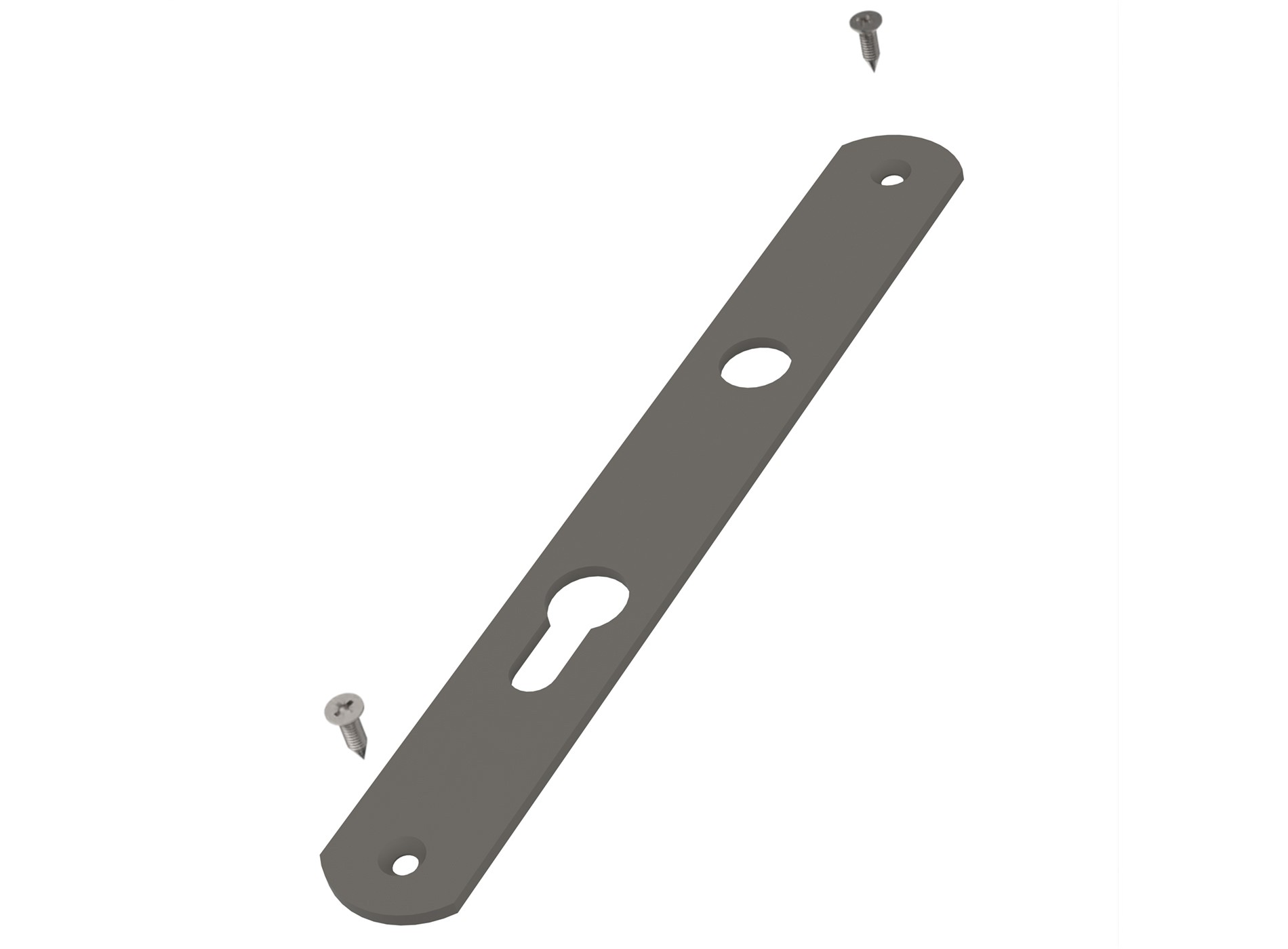 Plaque d'entrée percée - Gris quartz 7039 | Klos up!